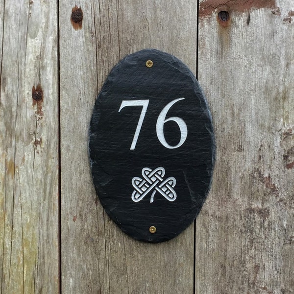 House Number Plaque - Etsy UK