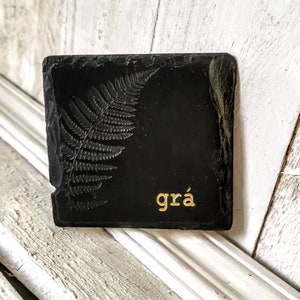 Irish Fern Slate Coasters Set of 2 With the Most Used Beautiful Gaelic ...