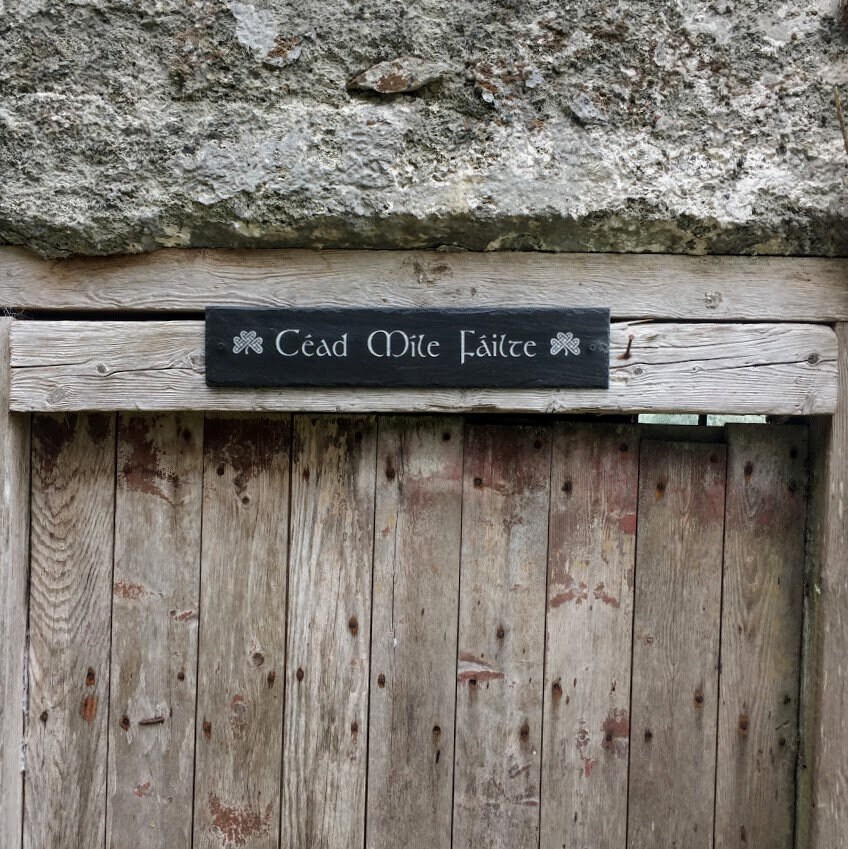 Irish Welcome Sign Céad Mile Fáilte Slate Sign-porch - Etsy