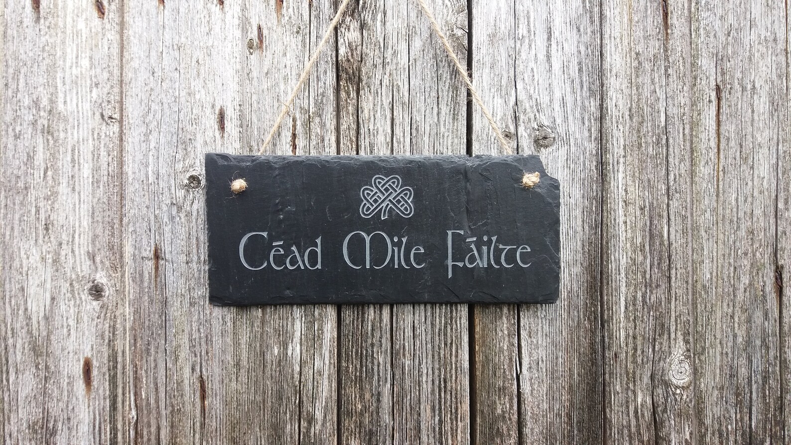 Irish Welcome Slate Sign porch Welcome Sign Irish Hand Made Slate ...