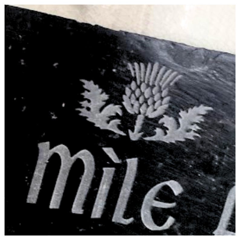 Scottish Welcome Slate Plaque – Ceud Míle Fáilte Celtic Sign - Etsy