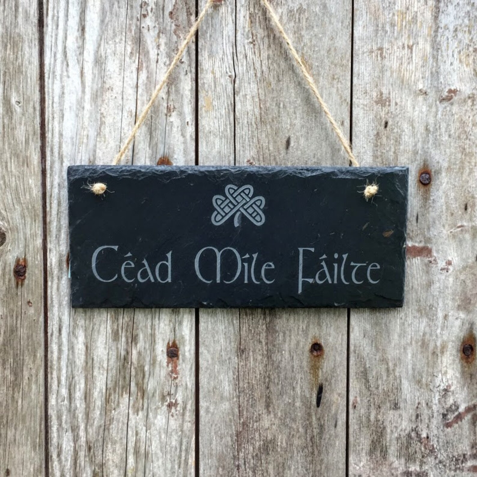 Irish Welcome Slate Sign porch Welcome Sign Irish Hand Made Slate ...