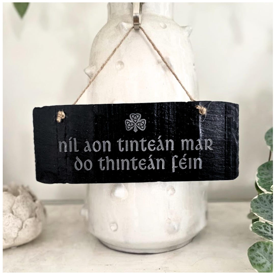 Reclaimed Irish Slate Welcome Sign – Celtic Home Decor - Etsy