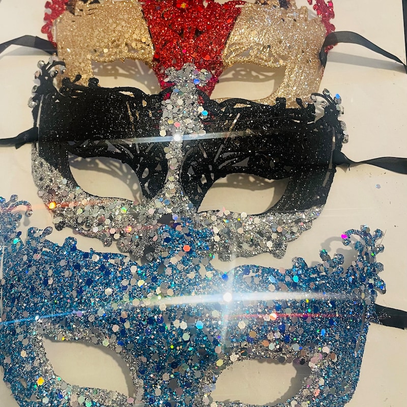 Glitter Red Face Masks - Etsy