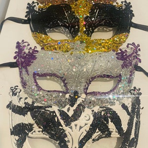Luxury Masquerade Ball Masks in 2 Colours - Etsy