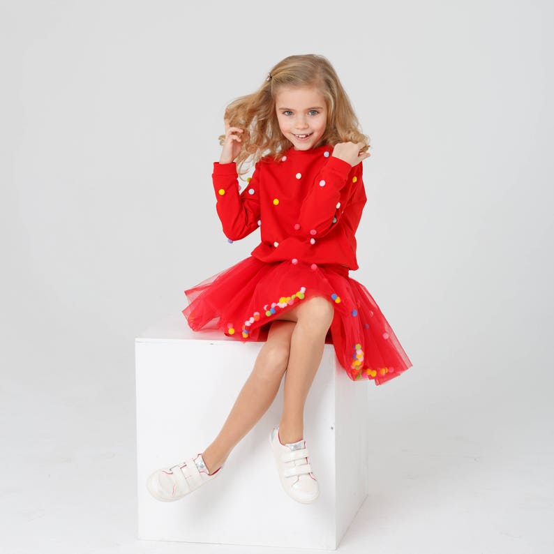 Red Sweatshirt Kidsred Sweater for Girls Sweater Toddler - Etsy