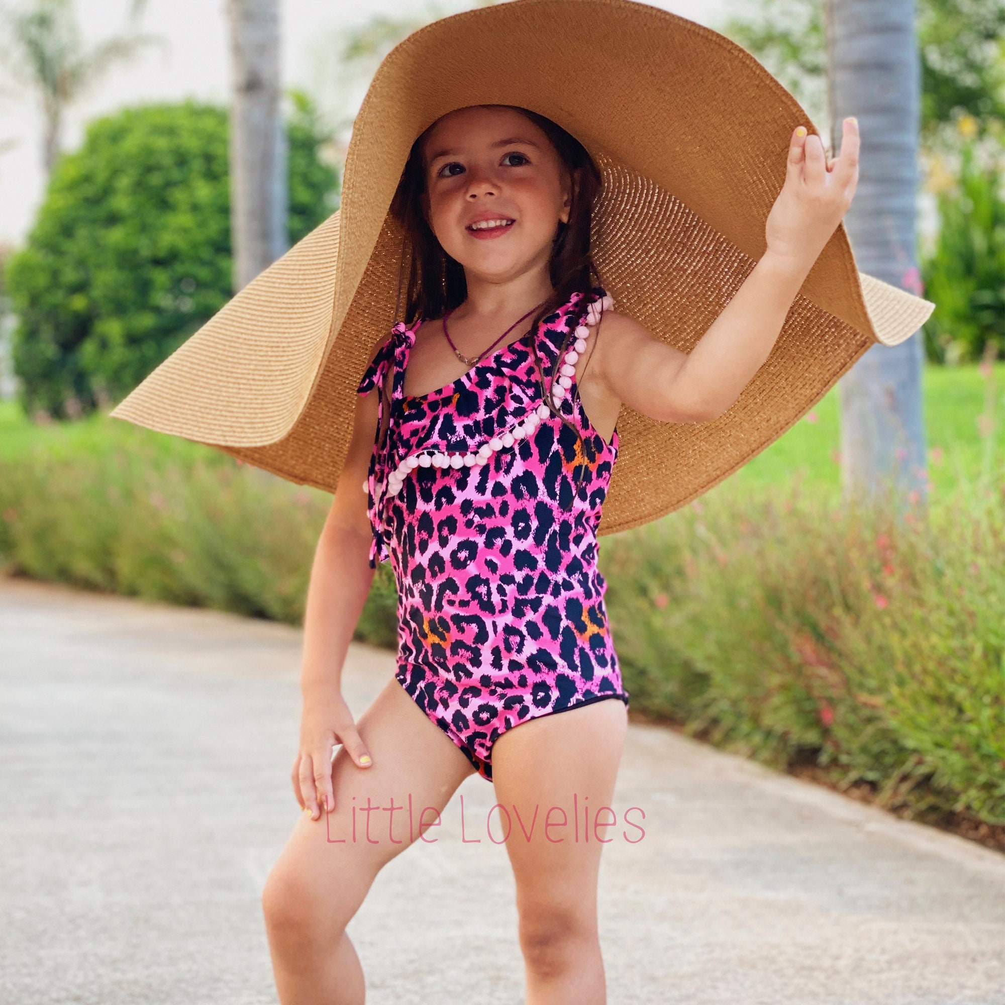 Traje De Baño Para Niñas Trajes De Baño De Dos Piezas Etsy