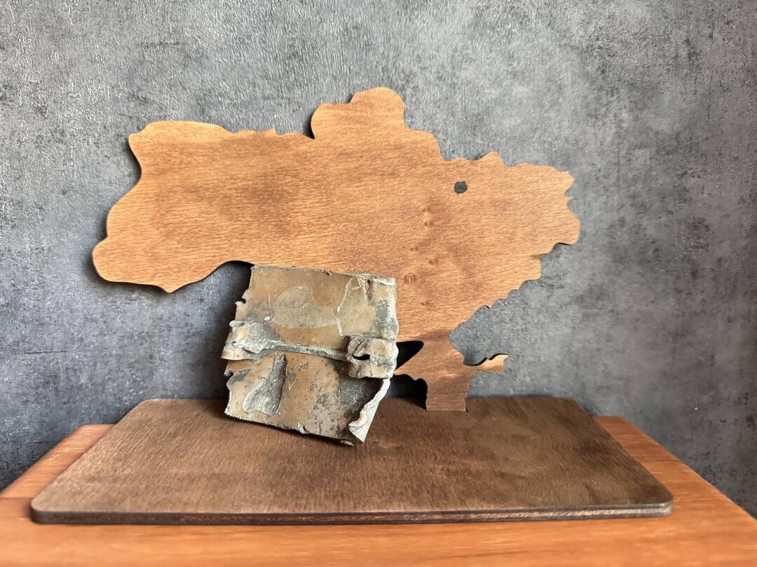 Ukraine Statuette Original Trench Tail Frag 25 X101 Aircraft Frag Skin ...