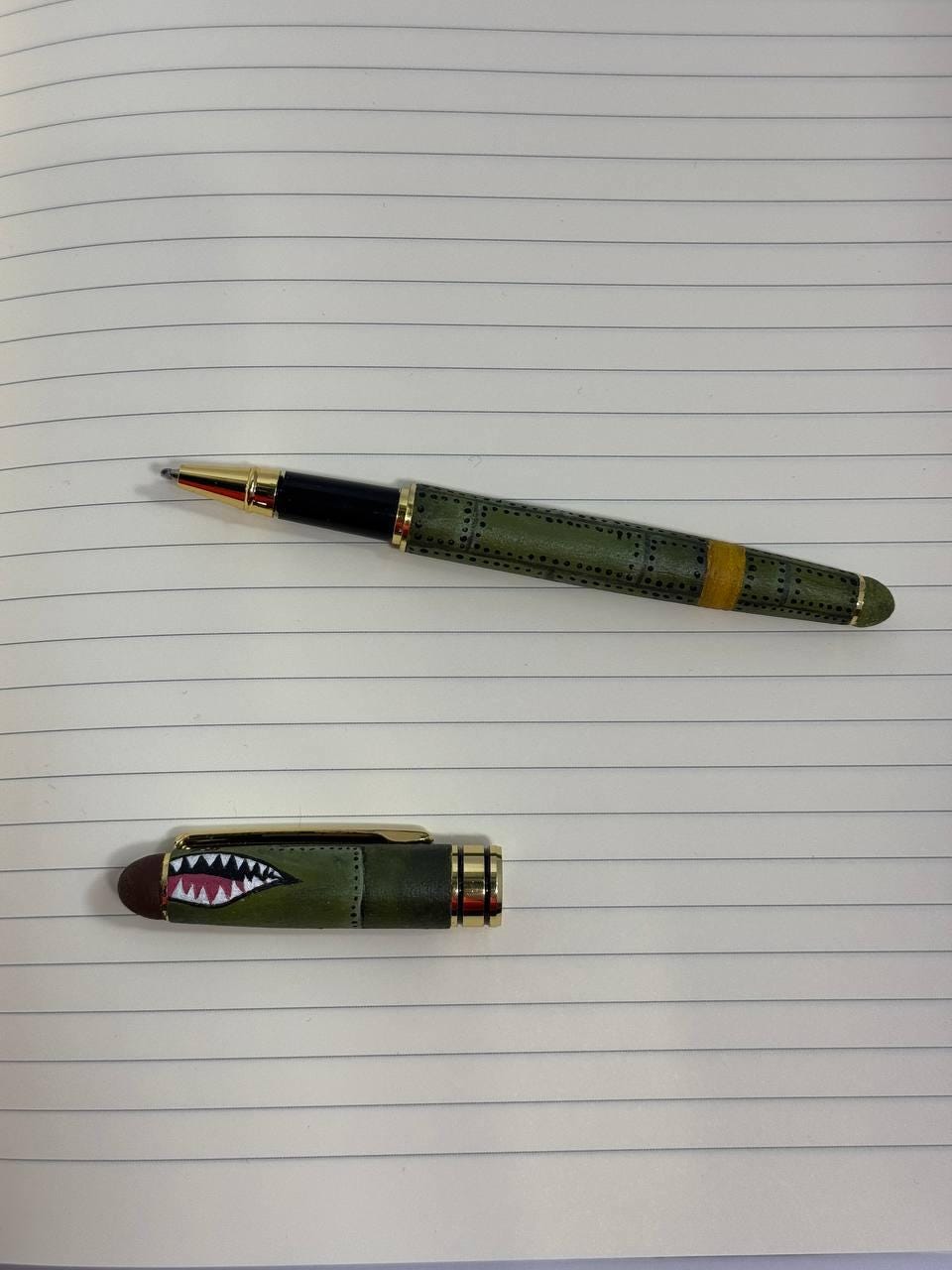 Custom Handpainted Aircraft Pen "p40", Custom Wooden Painted Pen, War ...