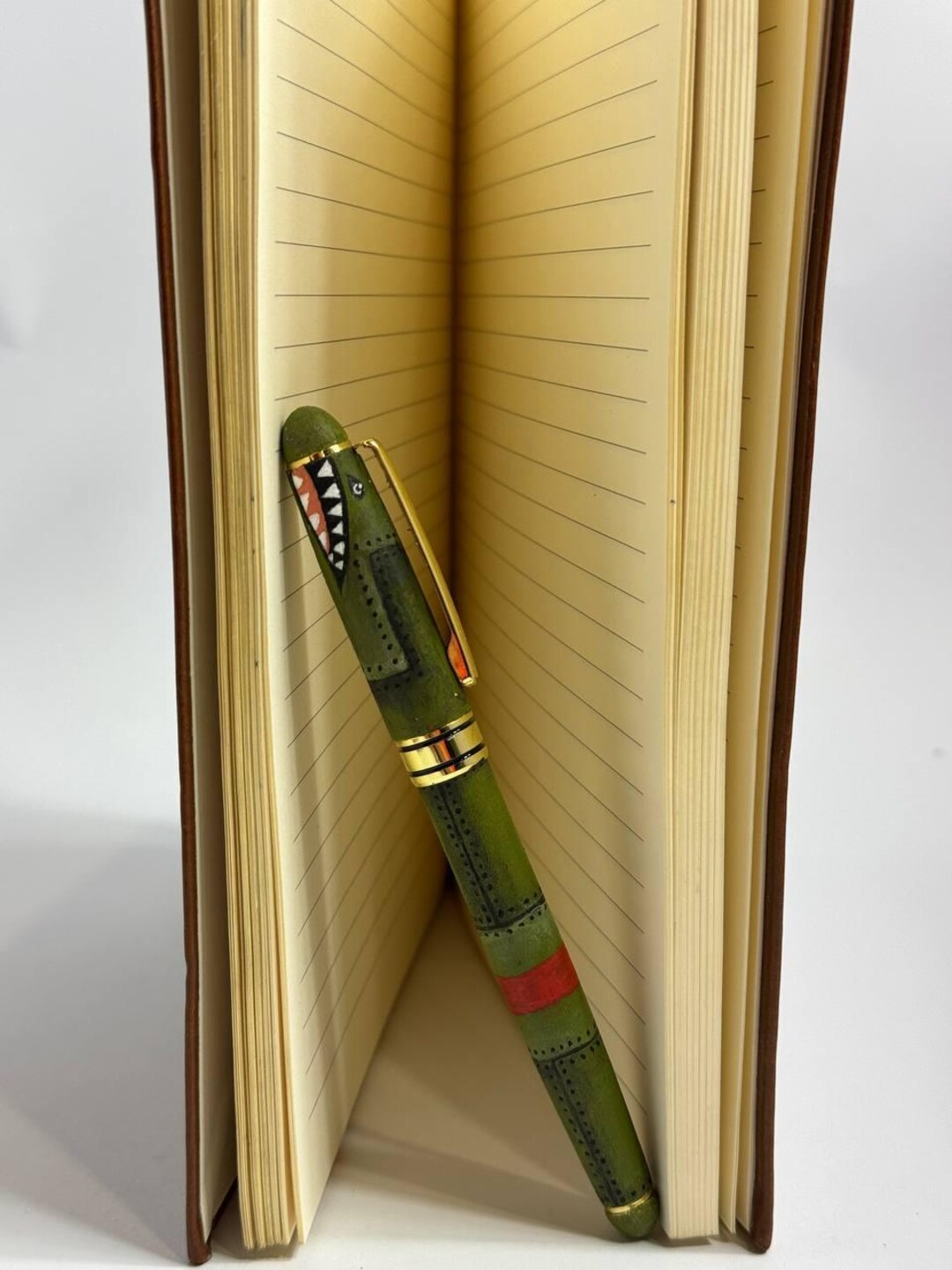 Custom Handpainted Aircraft Pen "p40", Custom Wooden Painted Pen, War ...