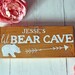 Little Bear Cave Sign, Personalised Door Name Sign, Tribal Nursery ...