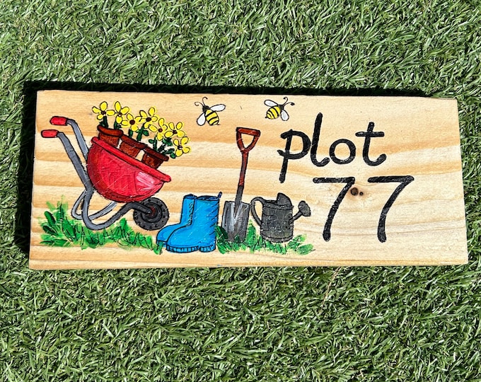 Personalised Wooden Garden Signs Plaque Allotment Shed Street Sign ...