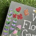 Personalised Wild Flowers Garden Plaque, Wooden Hand Painted Sign With ...