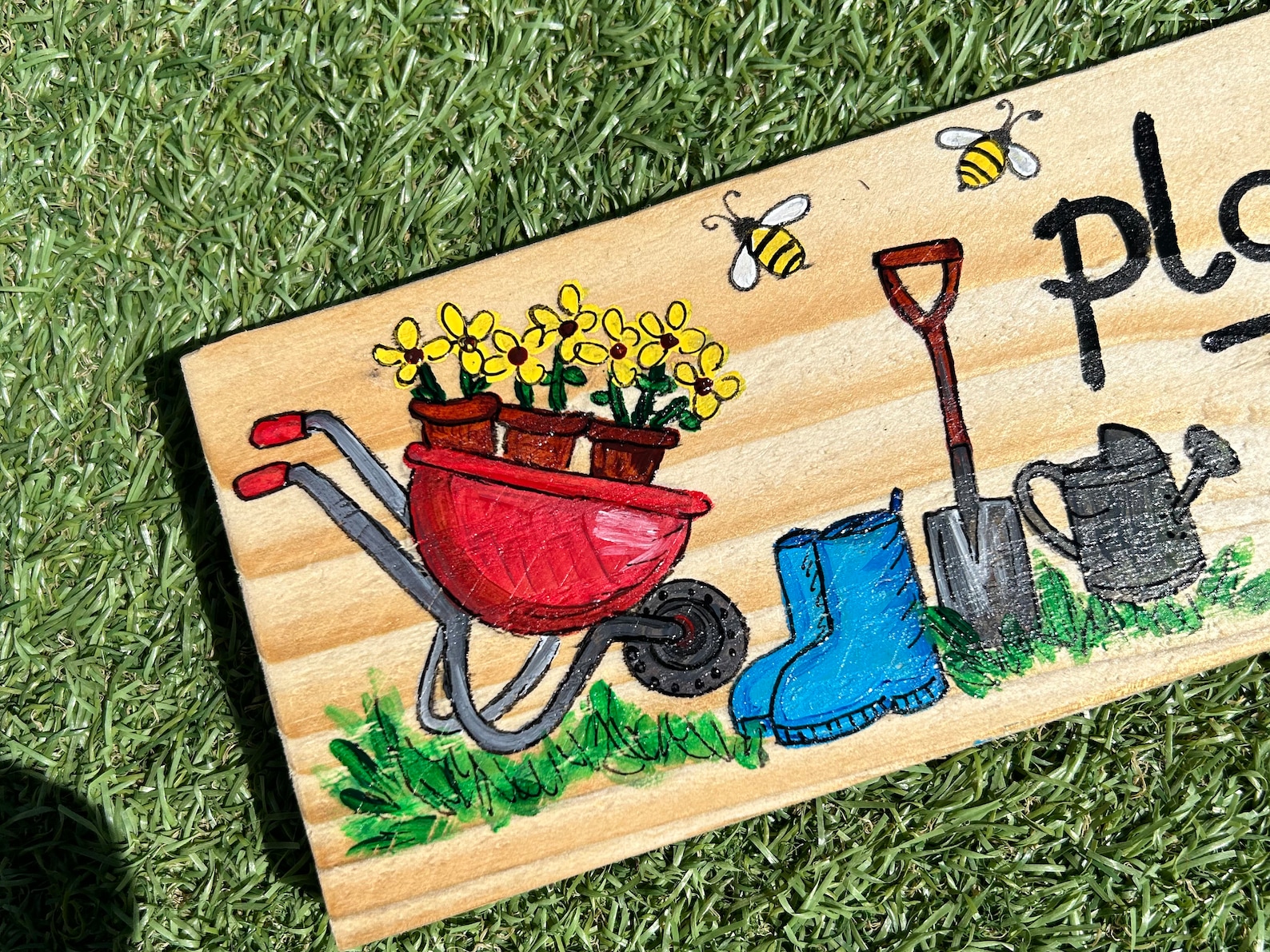 Hand Painted Allotment Plot Number Plaque: Personalised Garden Sign - Etsy