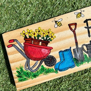Hand Painted Allotment Plot Number Plaque: Personalised Garden Sign - Etsy