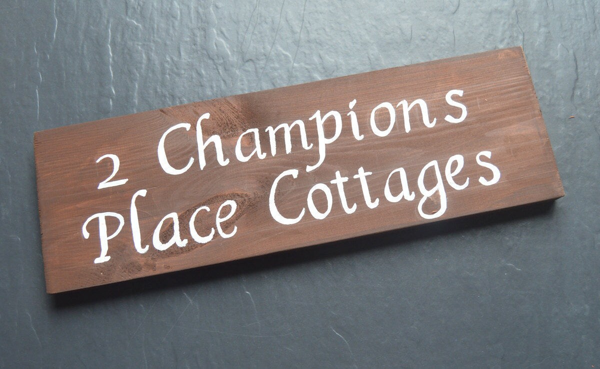 Personalised Exterior Wooden House Name Sign Cottage Barn - Etsy