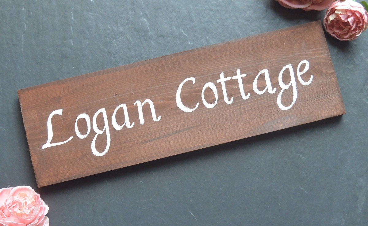 Personalised Exterior Wooden House Name Sign Cottage Barn - Etsy