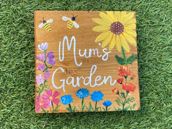 Hand Painted Wooden Garden Signs Husky Outdoor Garden Sign Hand