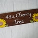 Personalised Allotment Plot Number Sign Sunflower Bees Hand Made Hand ...