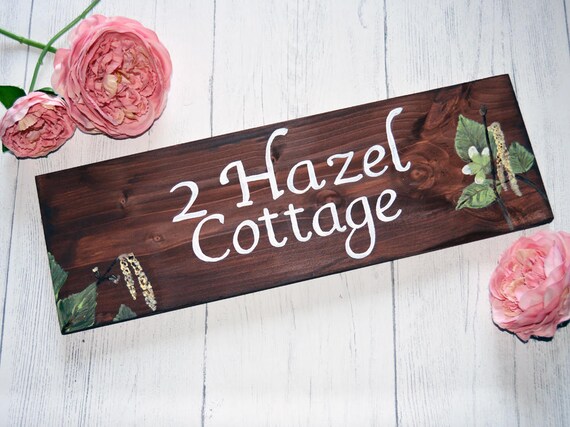 Exterior House Name Sign Personalised Wooden Hazel House Name | Etsy