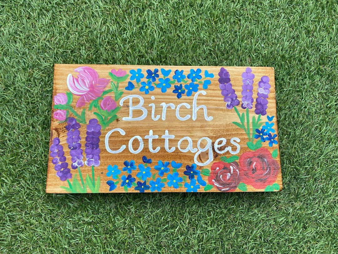 Lavender Forget Me Nots House Number Sign, Personalised Door Number ...