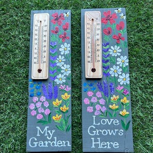Personalised Wooden Garden Thermometer | Greenhouse | Sign | Plaque ...