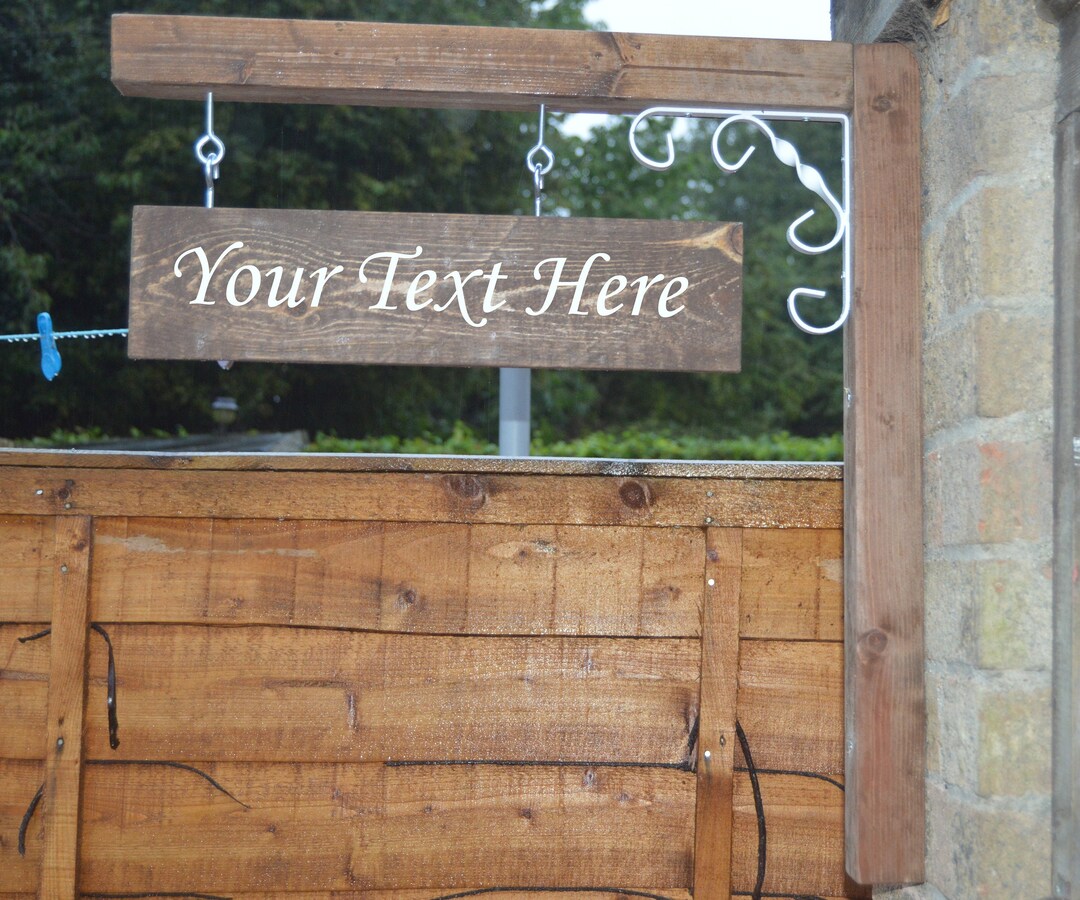 Personalized Wooden House Name Sign: Rustic Hanging Cottage Decor - Etsy