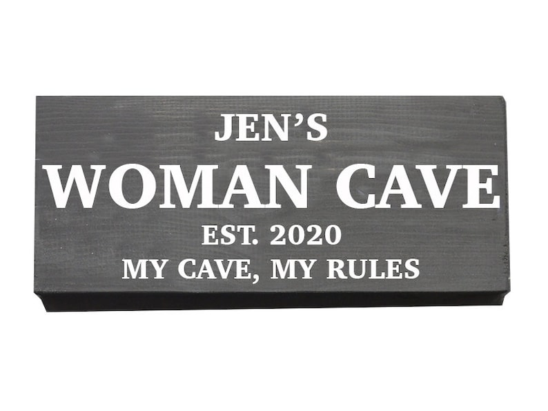 Personalised Woman Cave Wooden Sign My Cave My Rules - Etsy UK