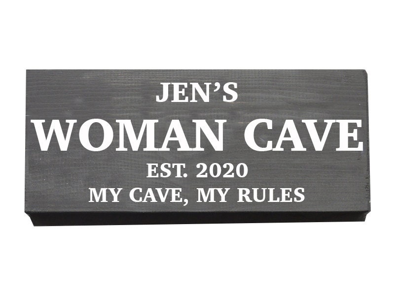 Personalised Woman Cave Wooden Sign My Cave My Rules - Etsy UK