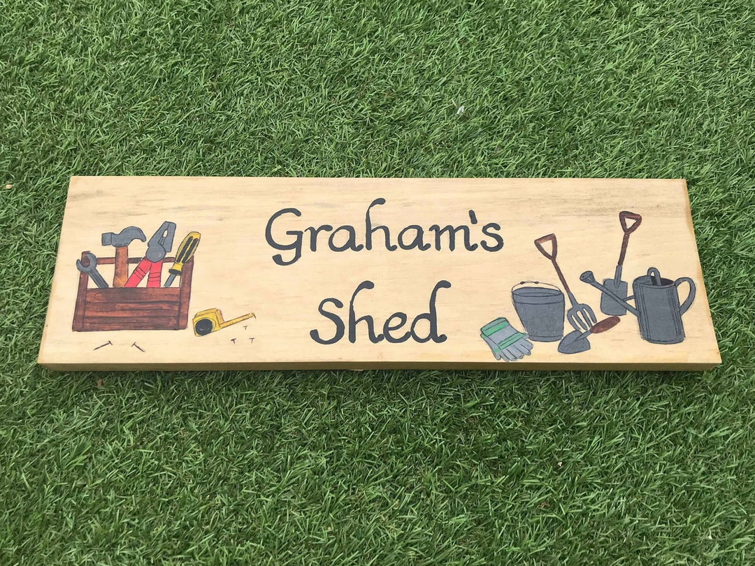 Shed Tool Sign, Workshop Sign, Garage Plaque, Greenhouse Sign ...