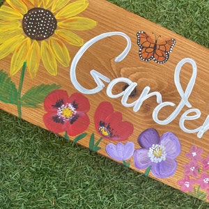 Personalised Flower Garden House Sign, Summerhouse Hand Painted, Floral ...