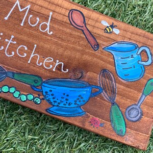 Mud Kitchen Wooden Sign, Play Kitchen, Role Play Sign, Utensil Sign ...