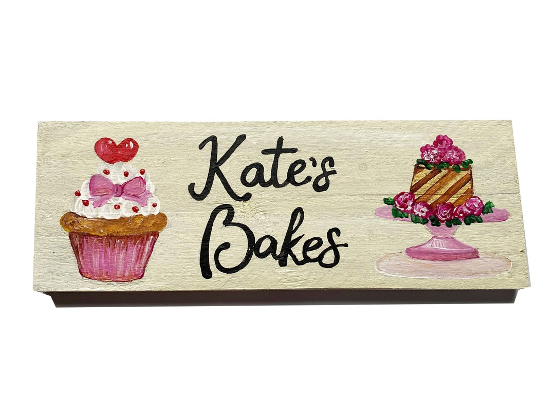 Cake Baker Sign, Baking Plaque, Kitchen, Hand Made, Hand Painted ...
