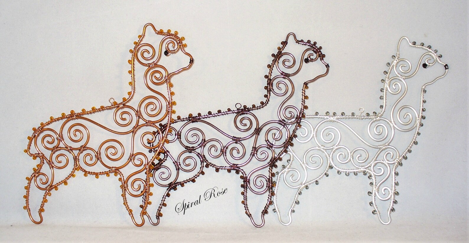 Alpaca Wire and Bead Suncatcher / Window Hanger - Etsy