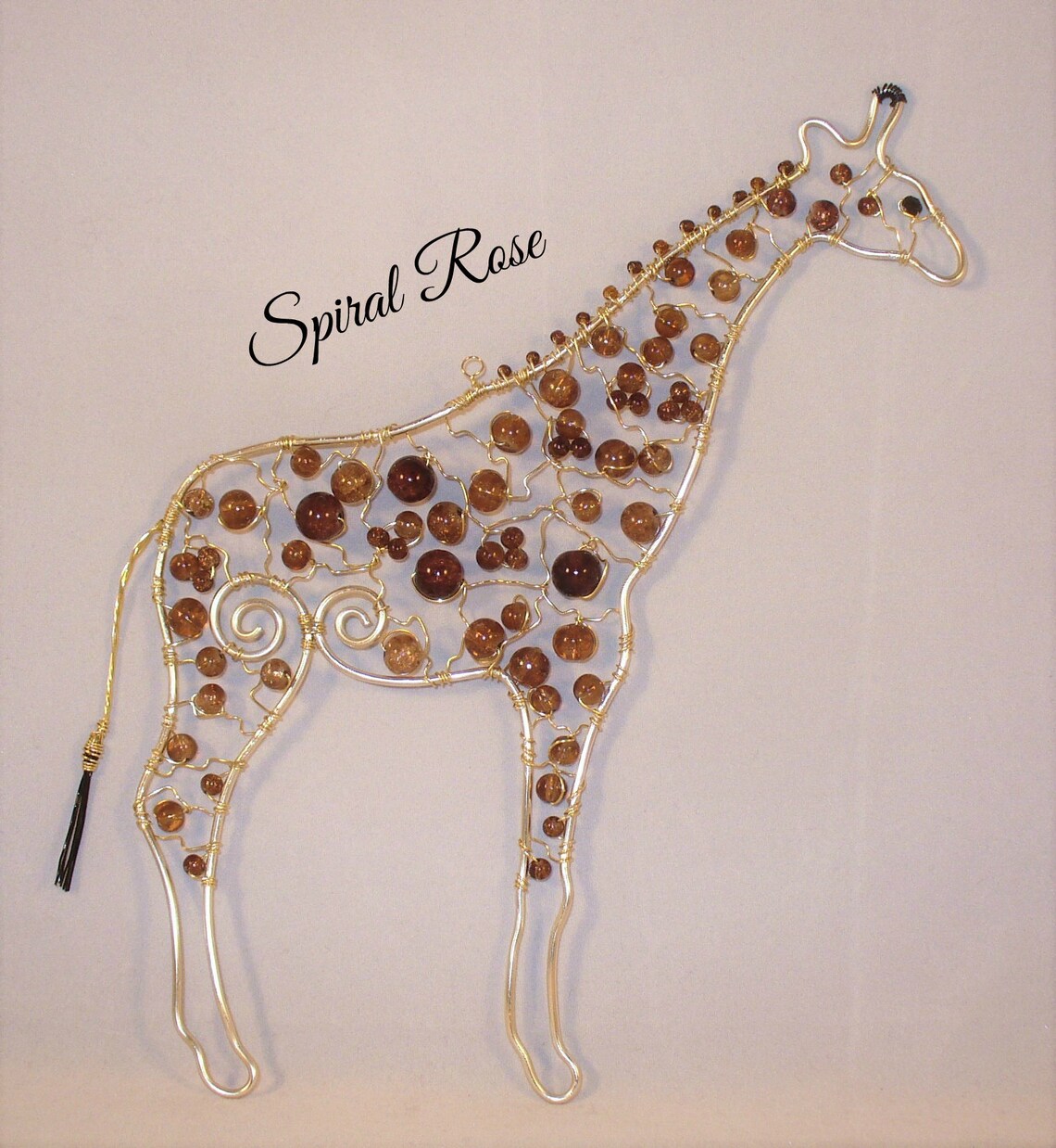 Giraffe Wire and Bead Suncatcher / Window Hanger - Etsy