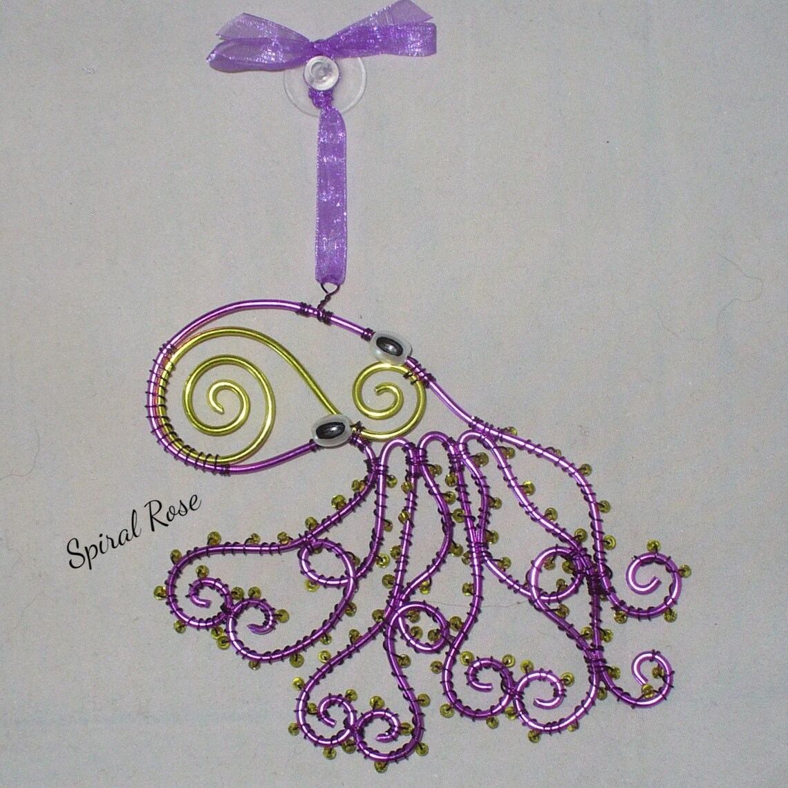 Octopus Wire and Bead Suncatcher / Window Hanger. Choose - Etsy