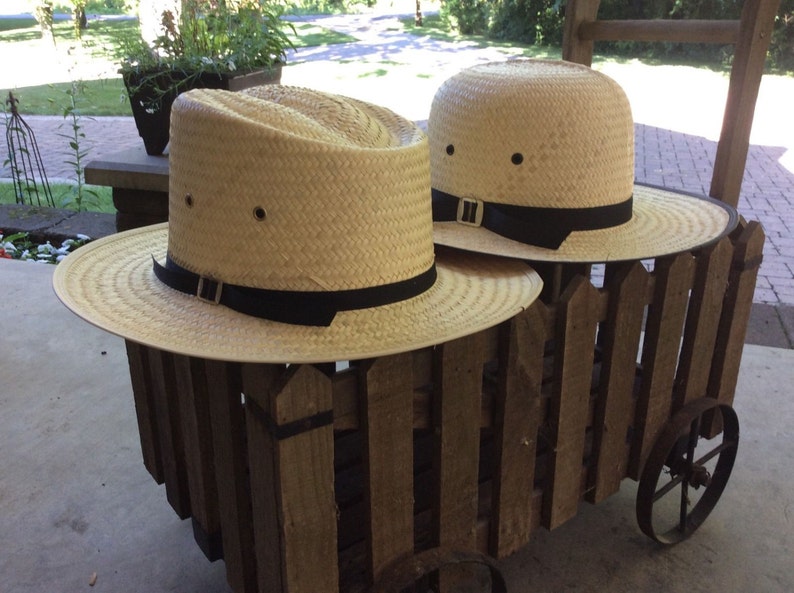 Amish Man's Hat Medium New Straw Hat - Etsy