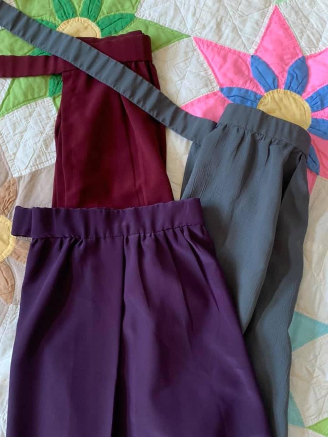 Amish Handmade Apron Colored Belted Baking Apron Dress up Chore Apron ...