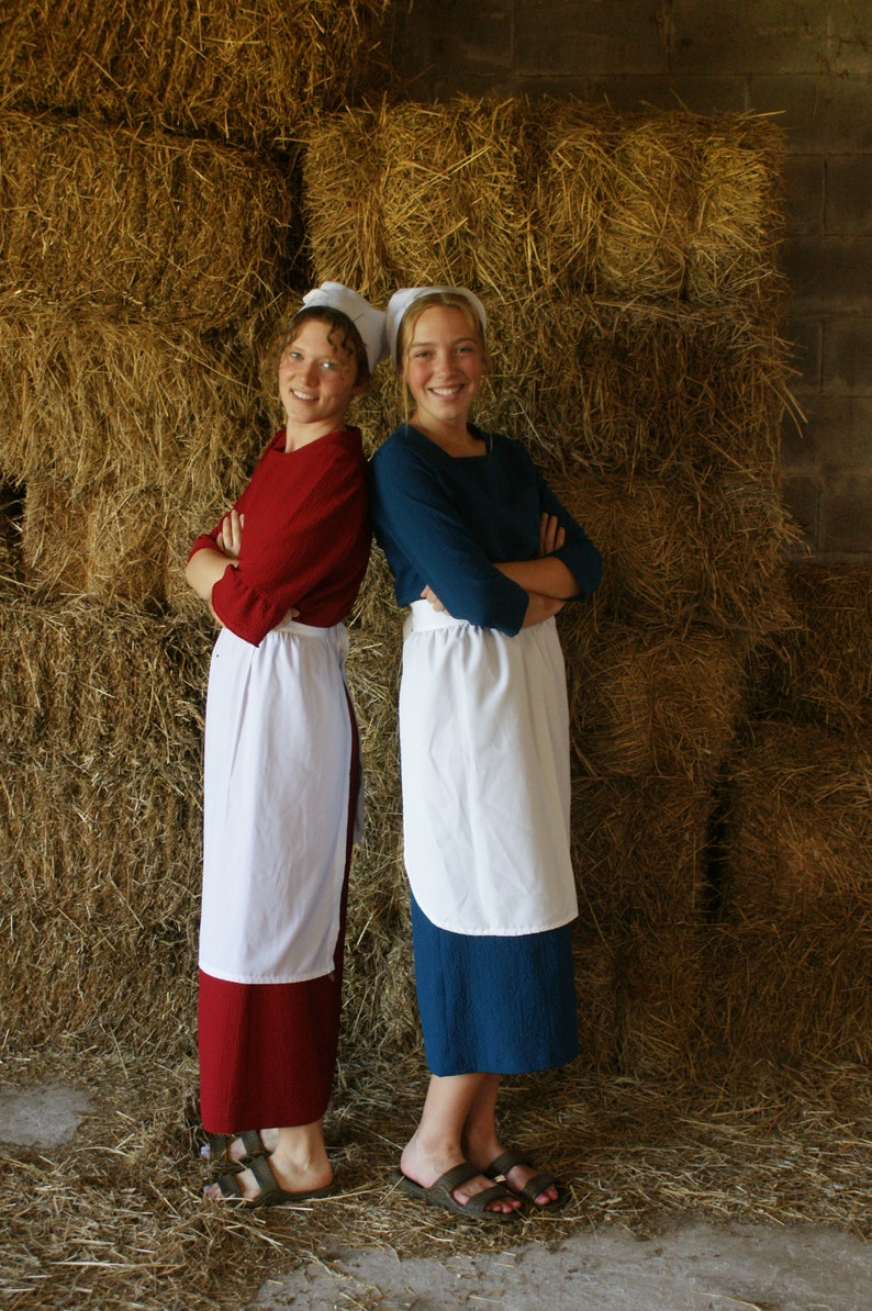 Amish Farmer's Daughter Costume Basic Outfit Dress Apron - Etsy