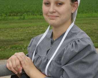 Amish Woman's Covering Extra Large Cap Kapp Bonnet With Strings Prayer ...