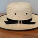 XL Amish Straw Hat Round Top Black Trimmed Extra Large - Etsy