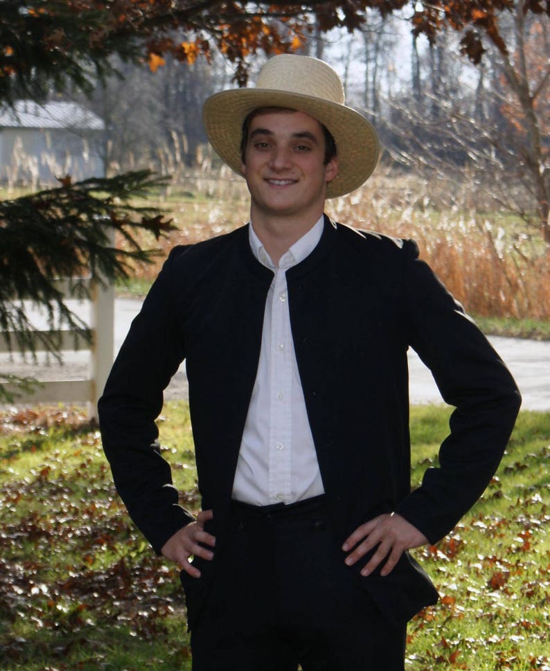 Men's Amish Straw Hat Size Large New Straw Hat - Etsy