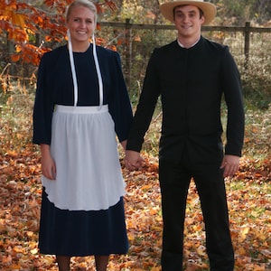 Amish Handmade Apron White Tie Apron Plain Mennonite - Etsy