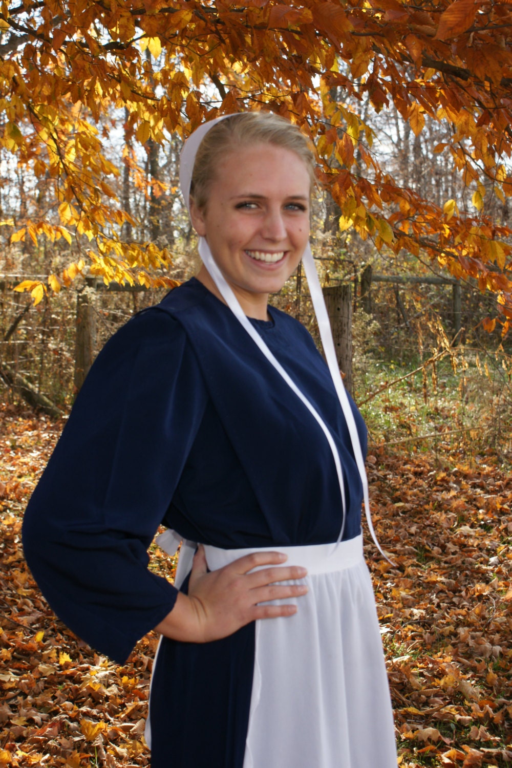 Amish Woman's Covering Extra Large Cap Kapp Bonnet With Strings Prayer ...