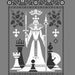 Cross Stitch Pattern the White Queen. Chess Game Banded Quaker Sampler ...