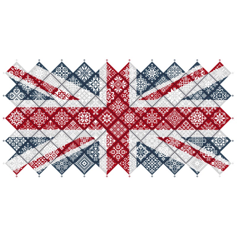 Stitched Union Jack Flag - Etsy UK