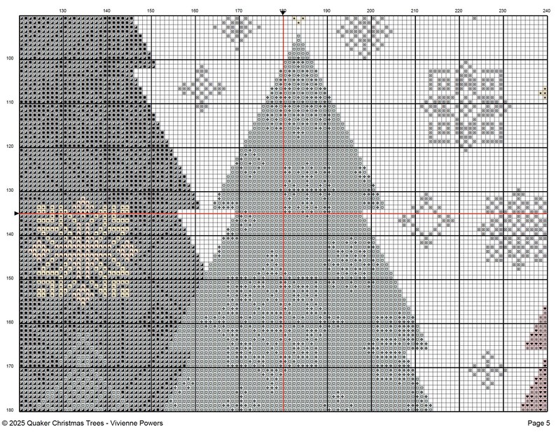 Christmas Quaker Motif Trees Cross Stitch Pattern: Festive Sampler (PDF ...
