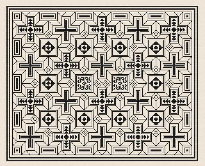 Cross Stitch Pattern Ancient Roman Floor Mosaic Fishbourne - Etsy UK