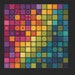 Rainbow Color Block Cross Stitch Pattern: Tiled Squares (PDF Counted ...