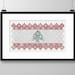 Cross Stitch Pattern Quaker Sampler Lebanon Flag Tiled Patchwork ...